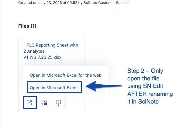 How To Use Scinote Edit To Open And Edit Attached Files